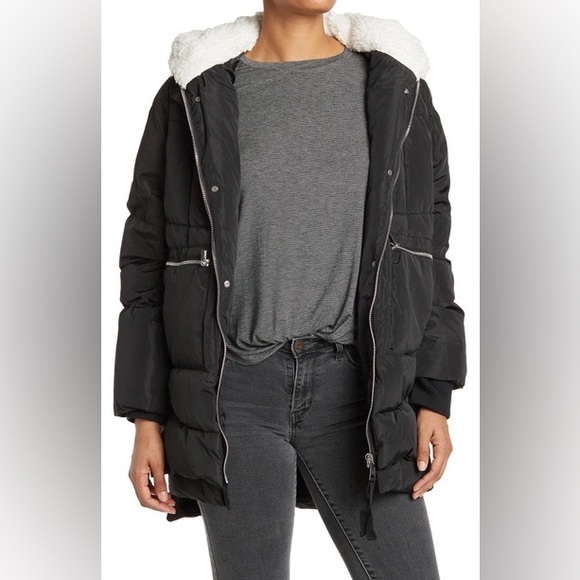 Avec Les Filles | Jackets & Coats | Avec Les Filles Faux Shearling Lined Hooded Parka Jacket In ...